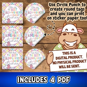 Team Members Easter Tag, Printable Best Employee Any Bunny Could Ask ...