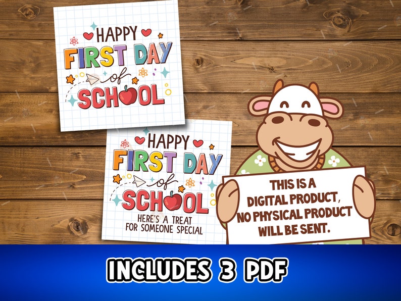 First Day of School Tag, Back to School Tags Printable, 1st Day School ...
