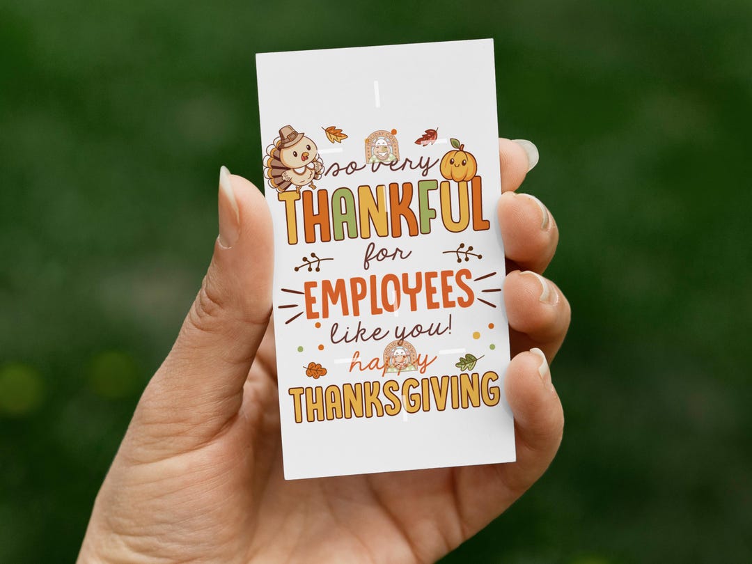 Thanksgiving Employee Gift Tag Printable, Employee Thank You Tag, so ...