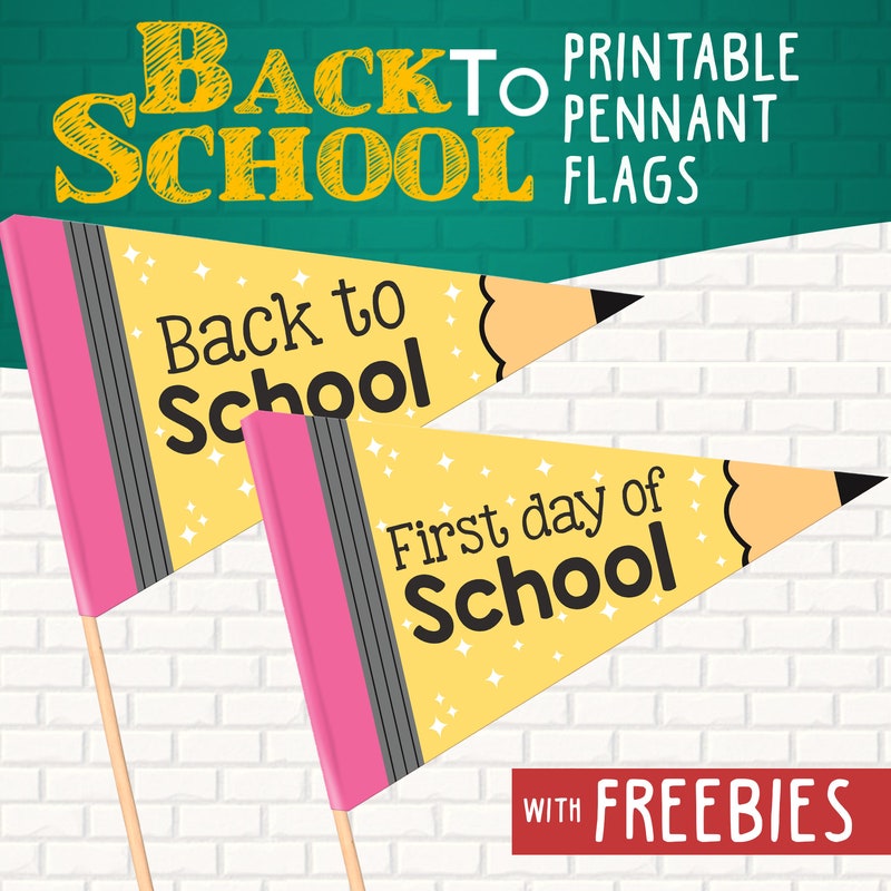 School Pennant - Etsy