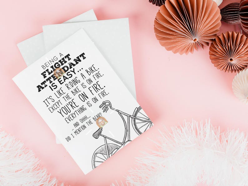 Flight Attendant Card Printable, National Aviation Week Gift, Aviation ...