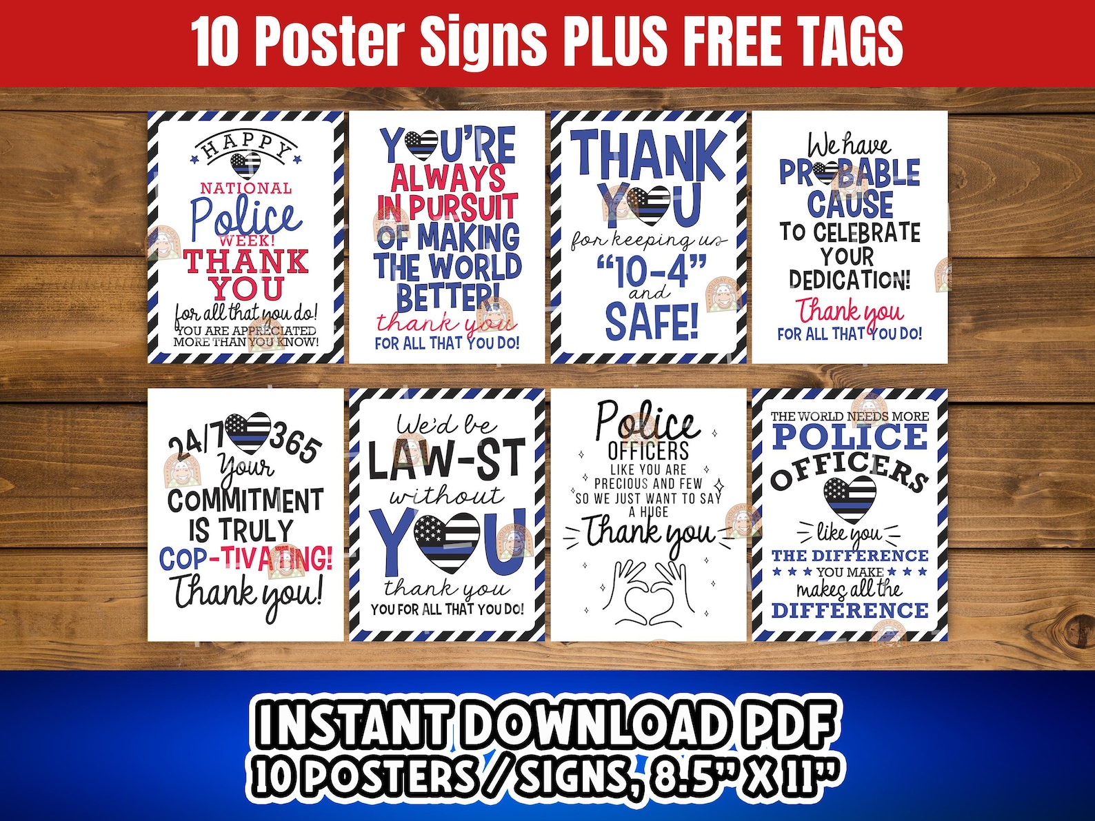 Police Week Signs Printable, National Police Officers Week Posters ...
