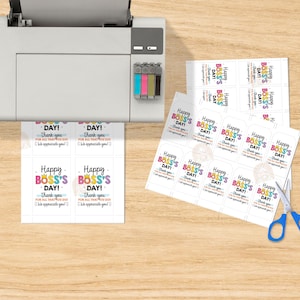 Boss Day Gift Tag, Boss Day Printable Tag for Boss Day, Boss Thank You ...