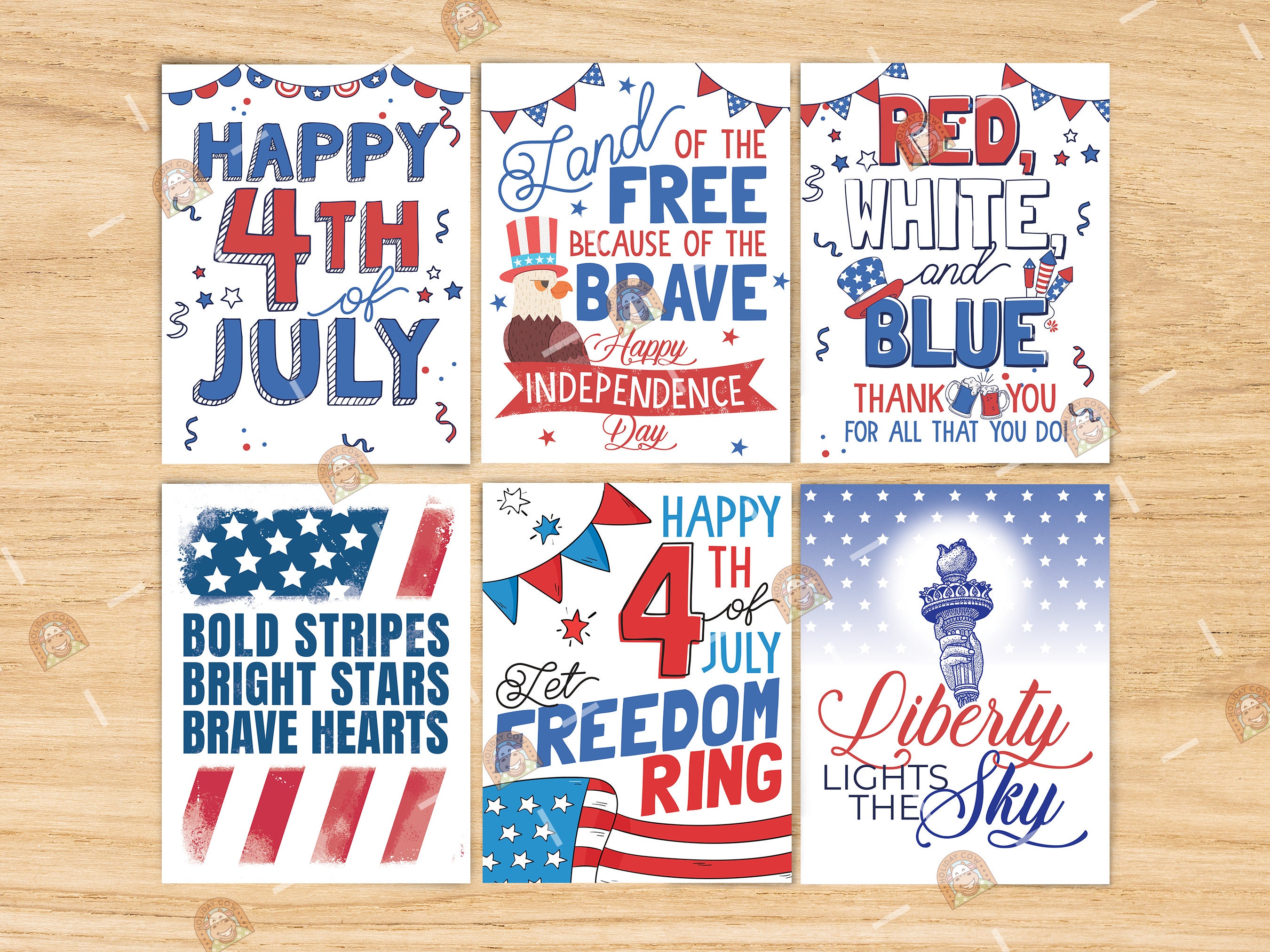 4th of July Sign Bundle, Happy 4th of July Poster Printable, Fourth of ...