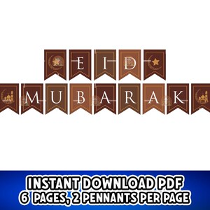 Eid Mubarak Banner Printable, Eid Mubarak Decor, Eid Mubarak Banner for ...