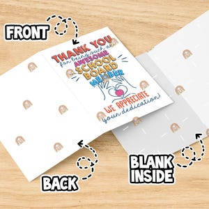 School Board Member Gifts, Printable School Board Recognition Month ...