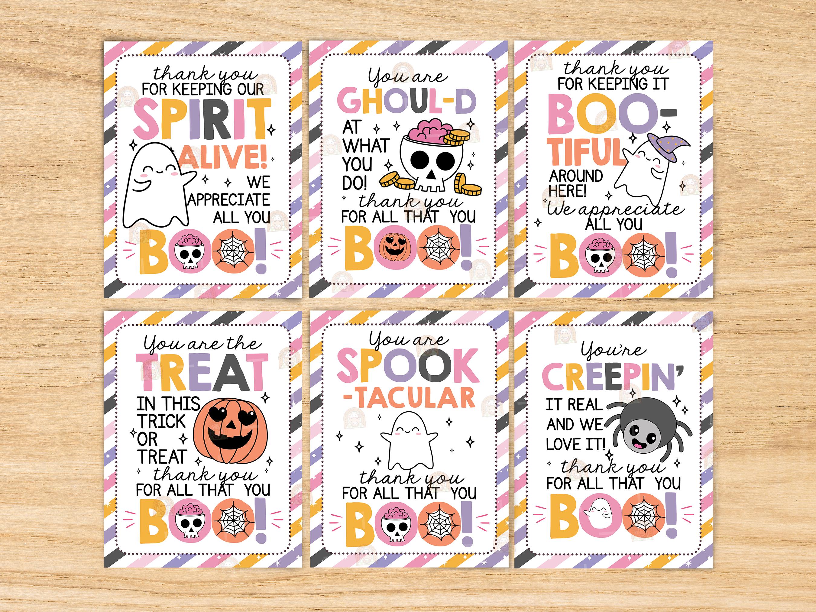 Halloween Staff Appreciation Signs Printable Set, Employee Halloween ...