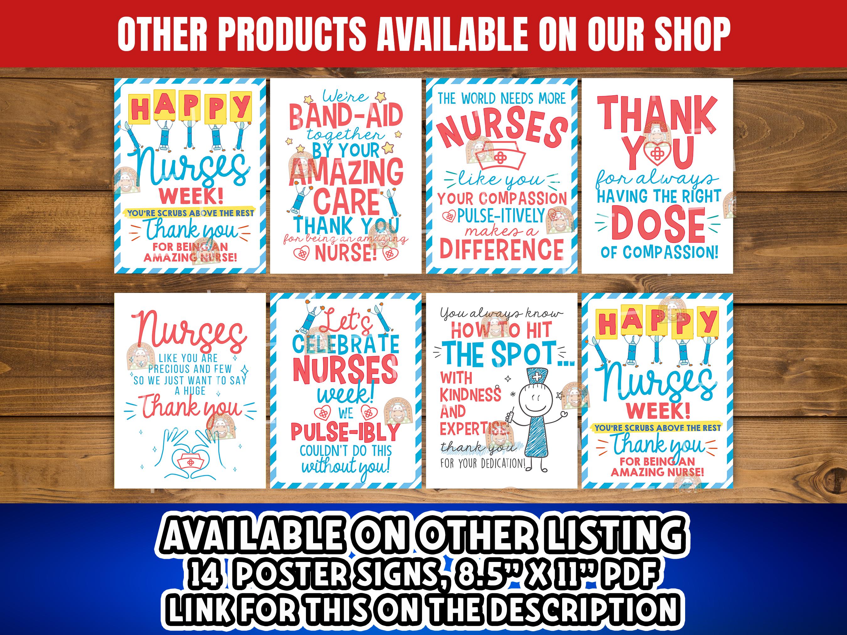 Nurses Week Gift Tag, Printable Nurse Tag for Nurse Appreciation, Thank ...