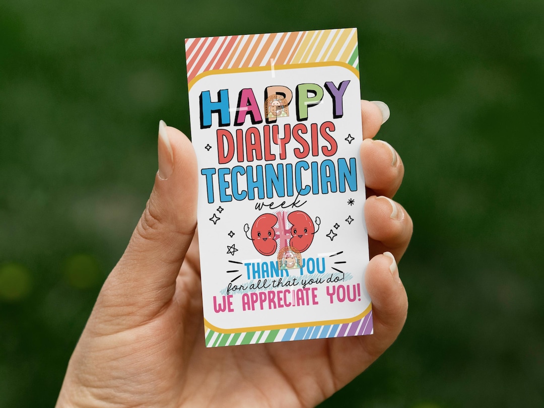 Dialysis Tech Week Printable Tag, Dialysis Tech Gift Tags, Dialysis ...