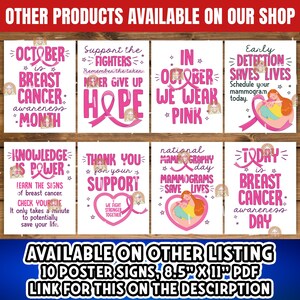 National Mammography Day Sign Printable, Thank You Mammogram Awareness ...