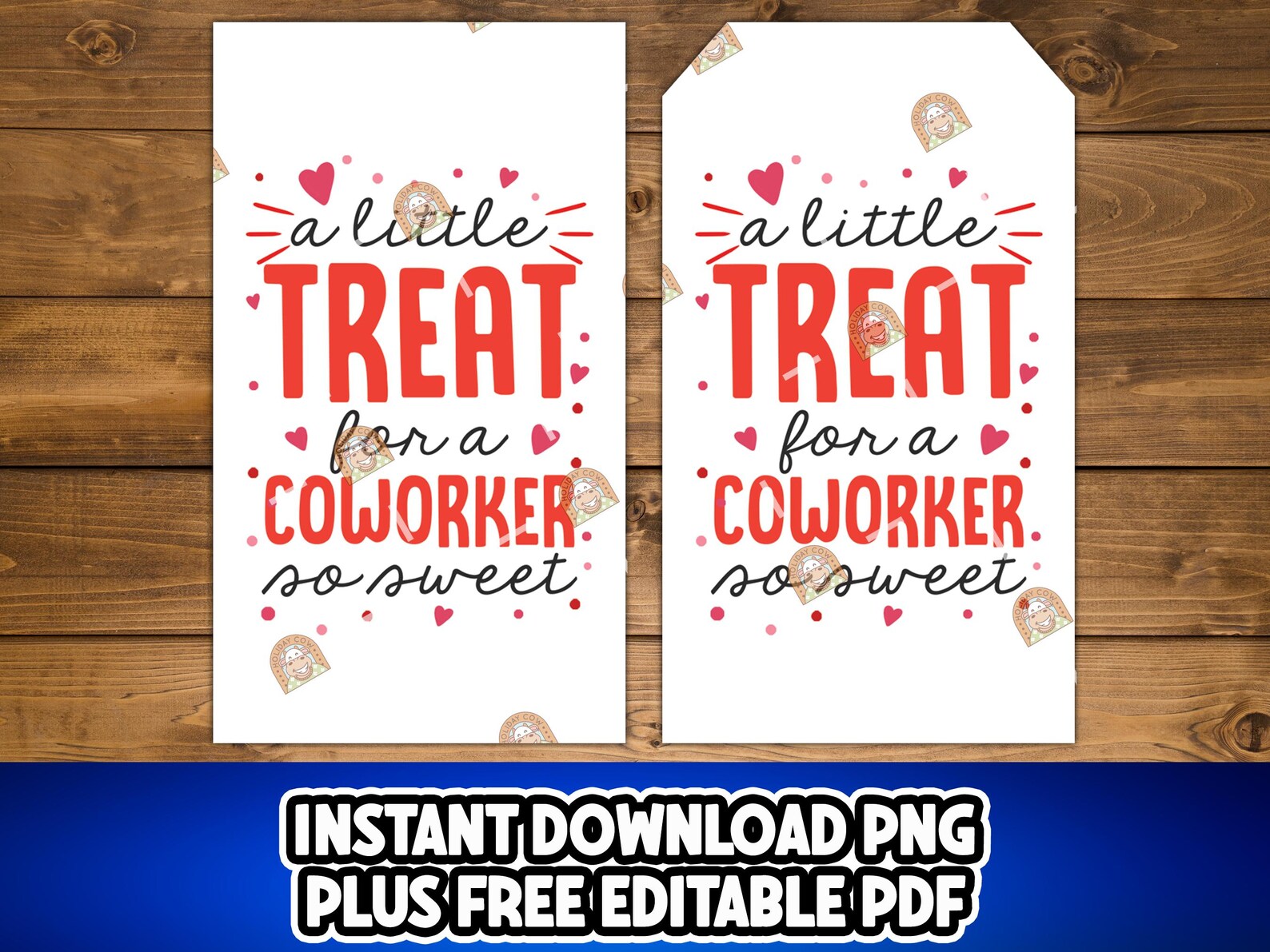 Coworker Valentine Cookie Tag Printable, Thank You Coworkers Gift Tag ...