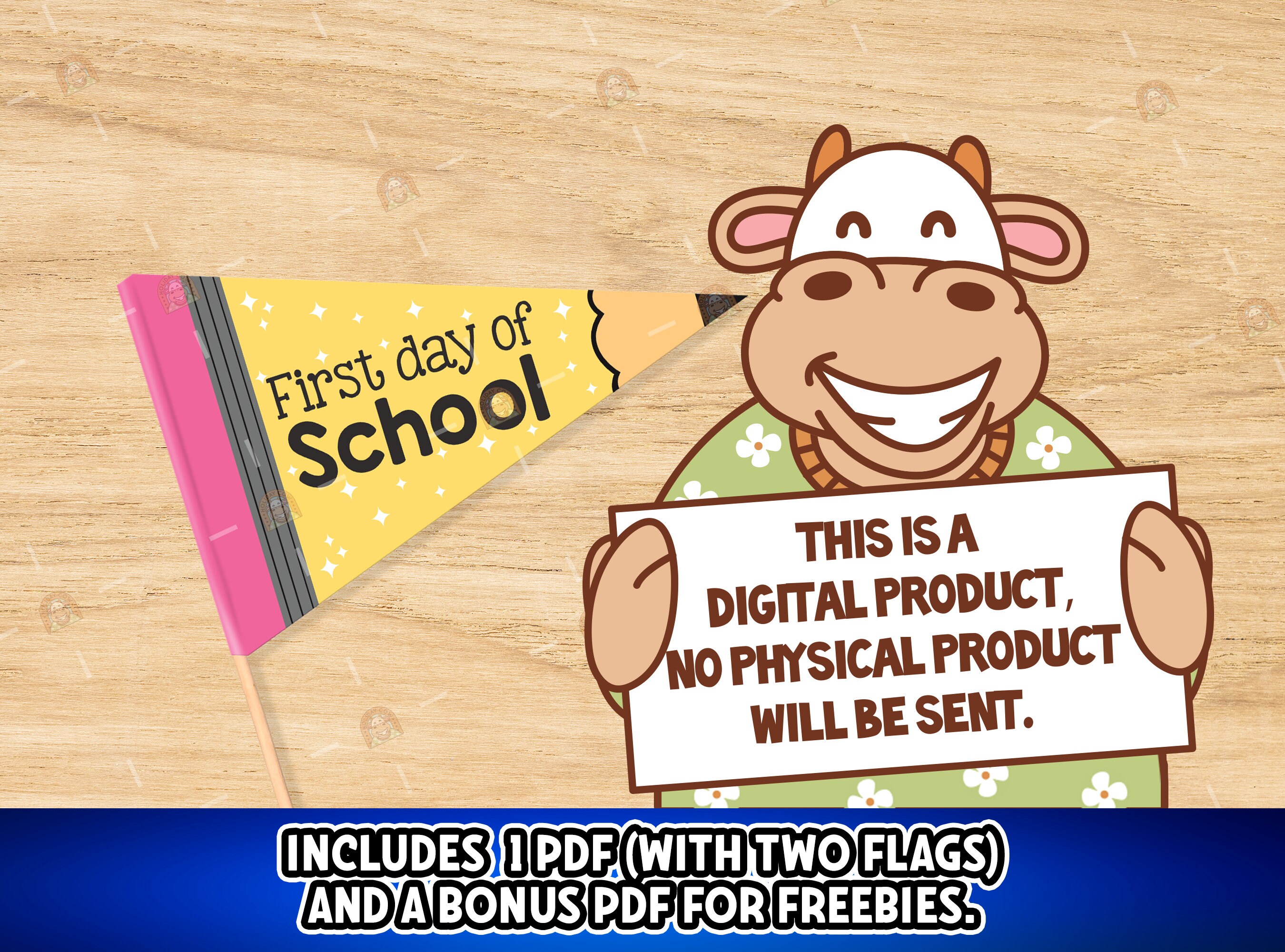 Printable First Day of School Pennant Flags, Back to School Flag ...