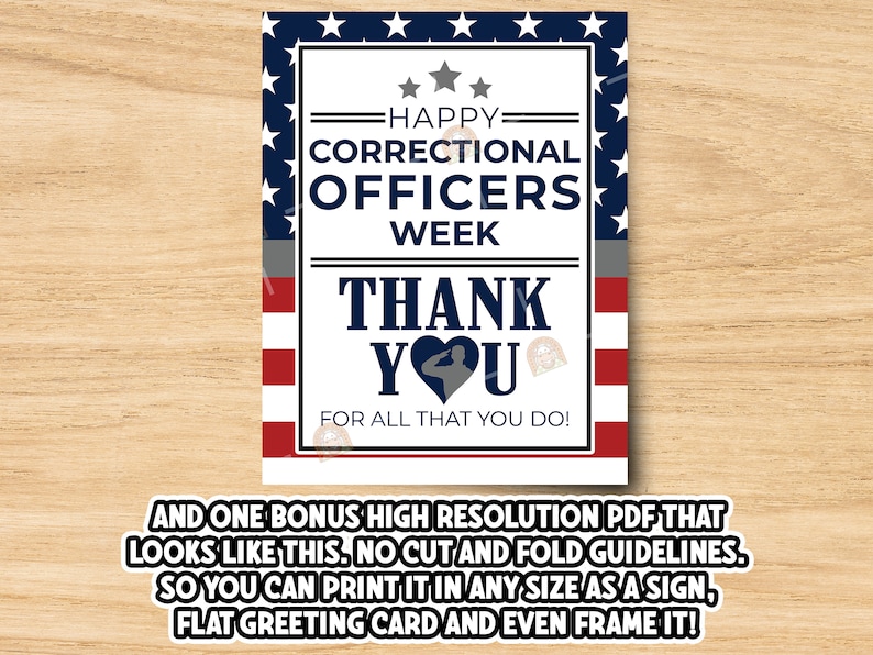 Correctional Officers Week Gift Printable, Correctional Officer Week ...