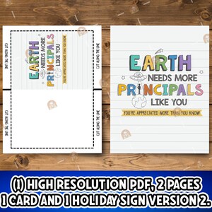 Principal Appreciation Card Printable, School Principal Gift, National ...