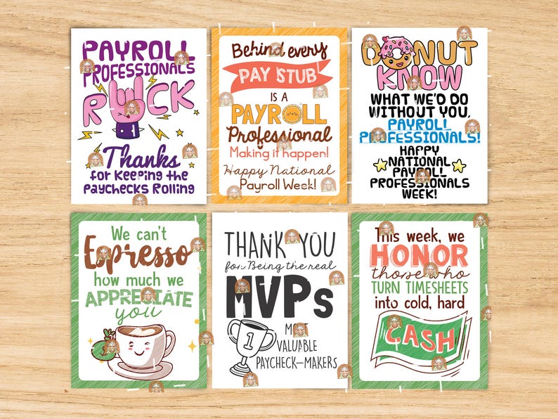 National Payroll Week Signs Printable, Payroll Week Decor, Payroll ...