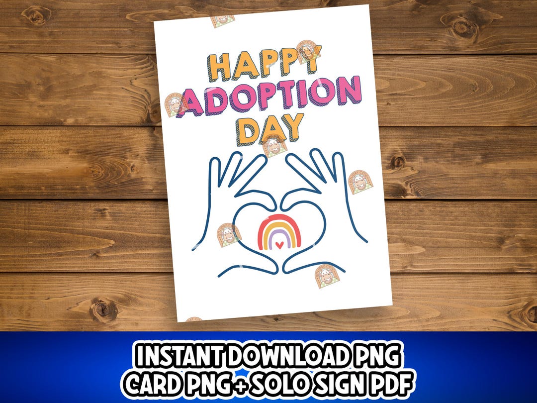 Adoption Day Card, Happy Adoption Day Printable, National Adaption Gift ...