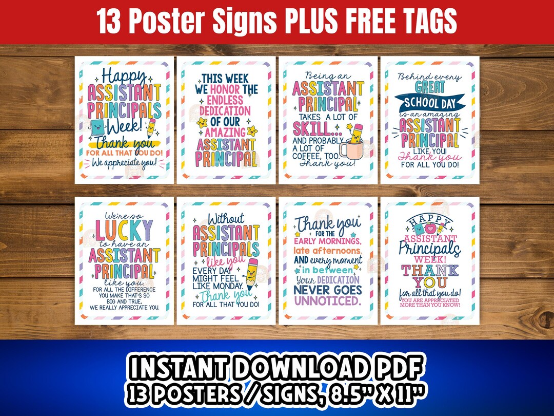 Assistant Principals Week Signs Printable, National Assistant Principal ...
