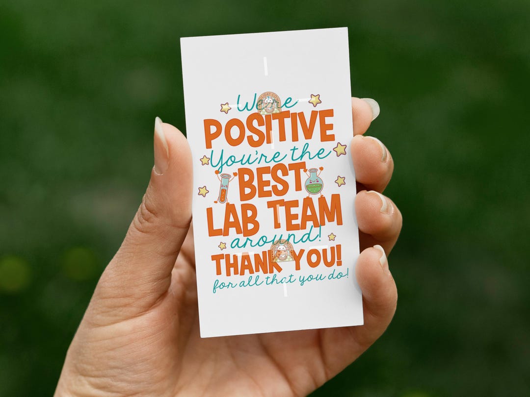 Lab Week Gift Tag Printable, Thank You Lab Team Tag, Funny Lab ...