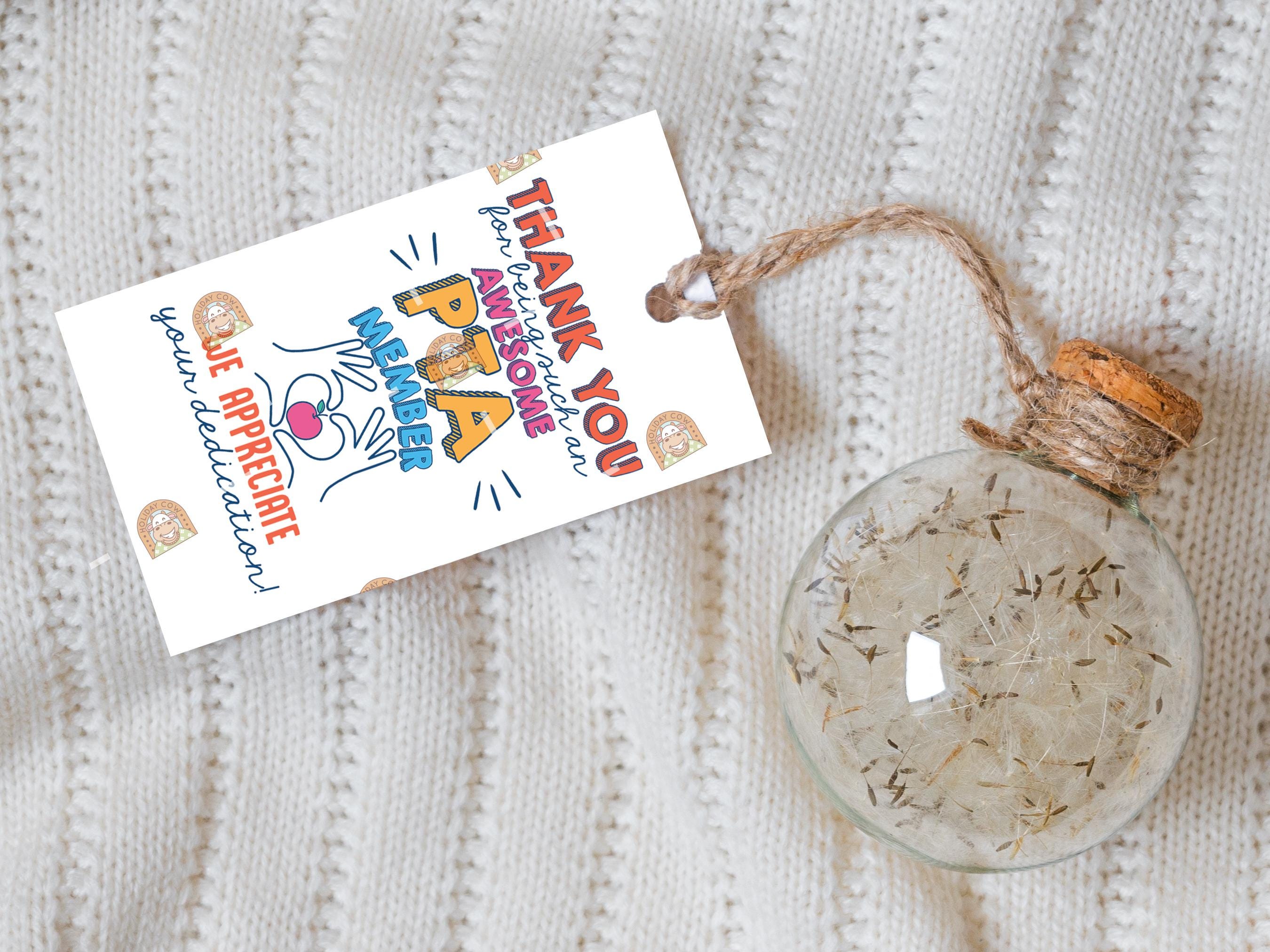 Printable PTA Members Gift Tag, Parent Teacher Association Gift Tag ...