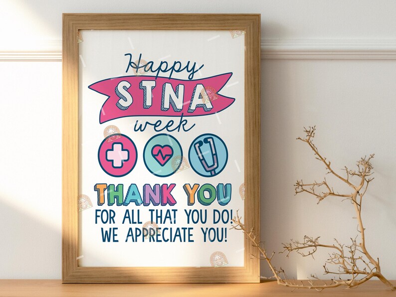 STNA Week 2025 Printable, STNA Gift for CNA Week Gift, Thank You Stna ...