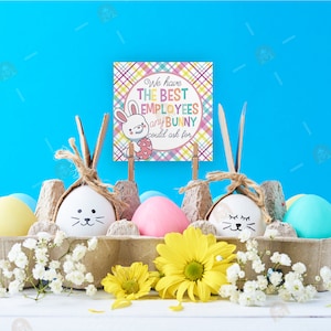 Team Members Easter Tag, Printable Best Employee Any Bunny Could Ask ...