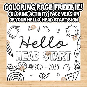 First Day of Head Start Sign, First Day of School Sign Printable, Back ...