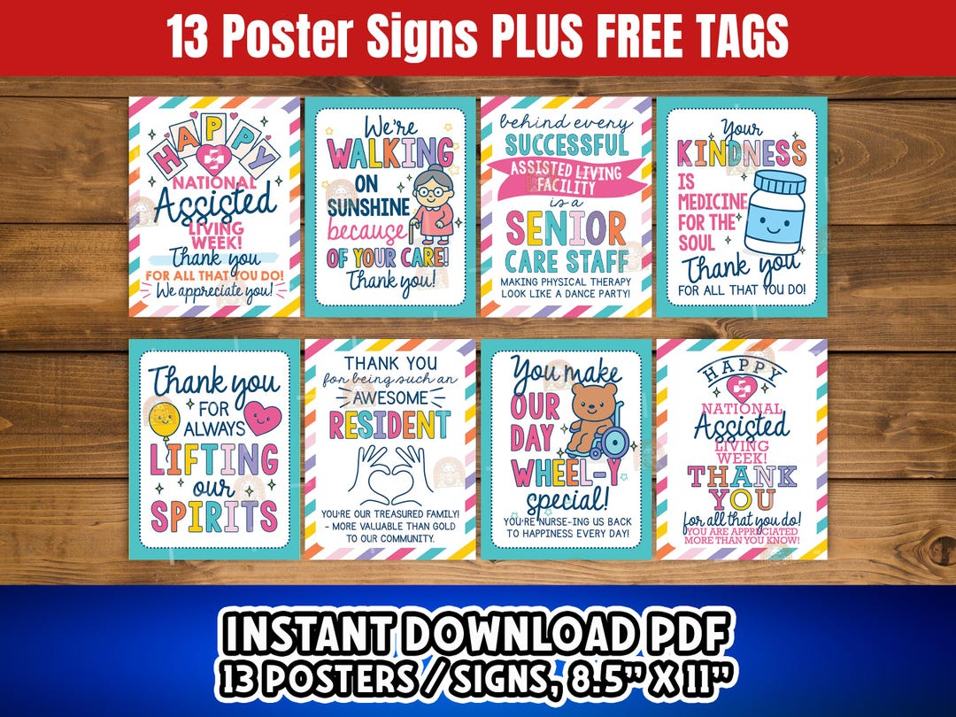 Assisted Living Week Signs Printable, National Assisted Living Week ...