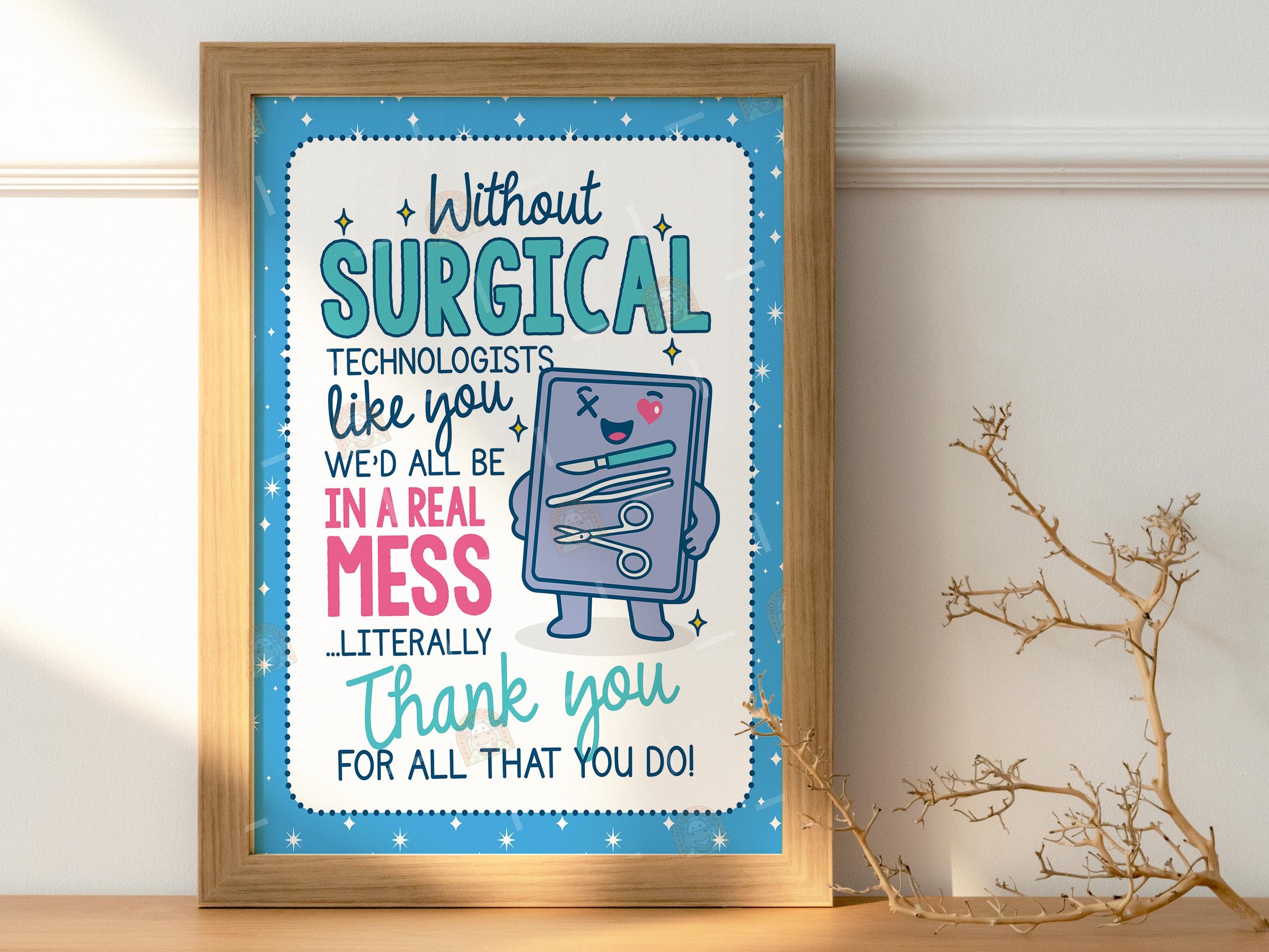 Surgical Tech Gift, Funny Surgical Tech Week, Printable Surg Tech Week ...
