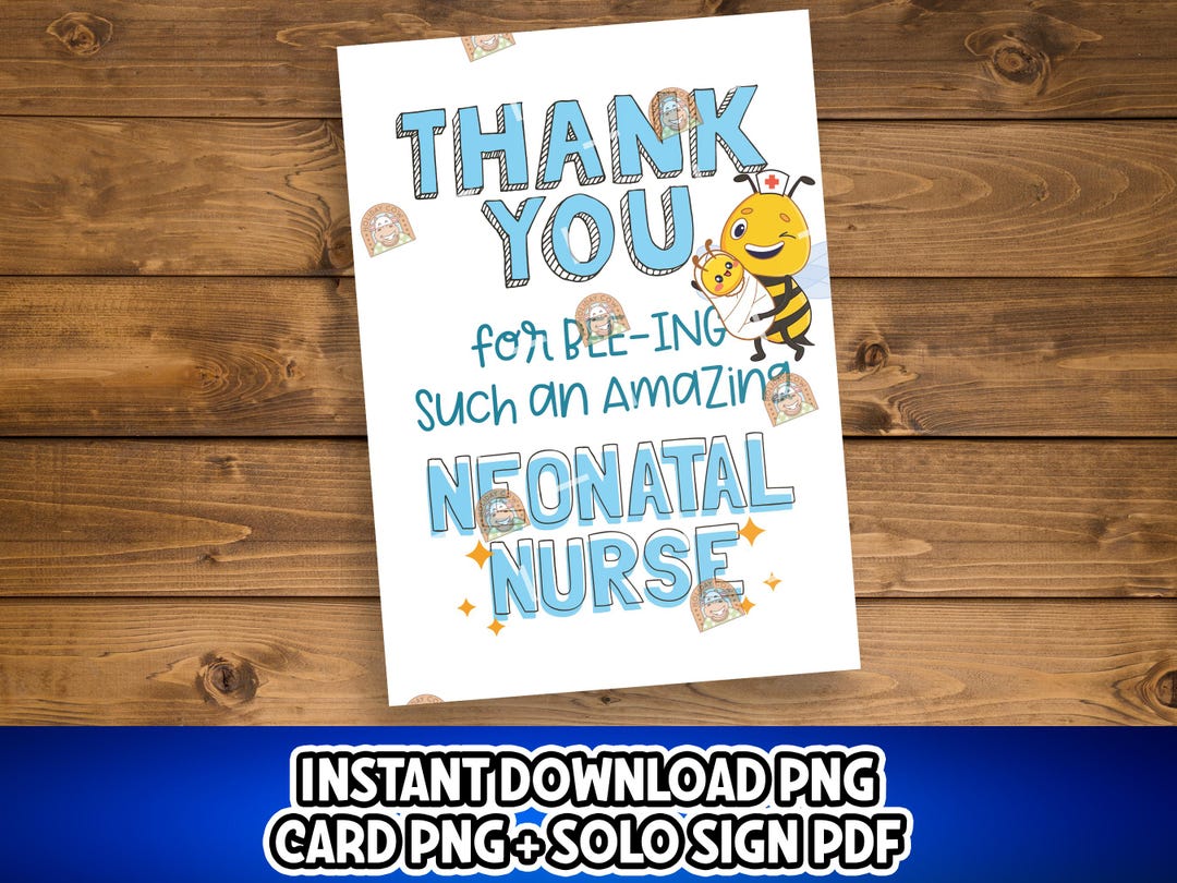 Neonatal Nurses Week Card Printable, Neonatal Nurses Appreciation Gift ...