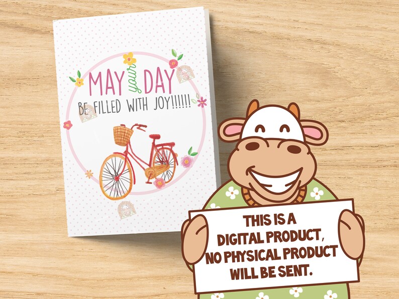May Day Sign, Happy May Day Gift, Printable Card, Spring May Day Basket ...