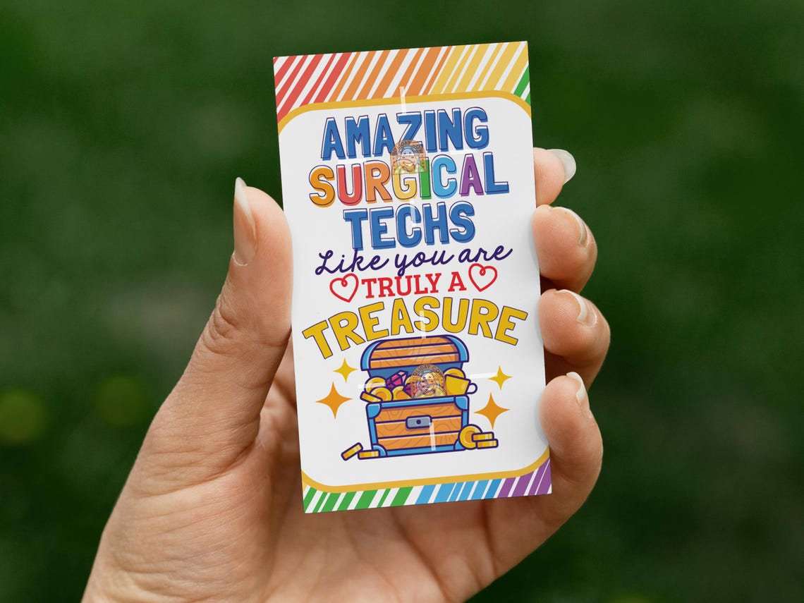 Surgical Tech Week Tags Printable, Surgical Tech Appreciation Gift Tag, Surgical Technologist ...