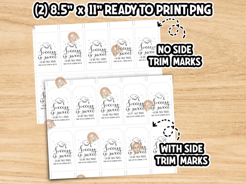 Graduation Souvenir Tag, Printable High School Grad Sweet Treat Tag ...