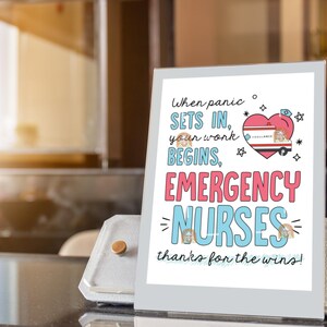 Emergency Nurses Week Signs Printable, Emergency Nurses Week Gift, ER ...