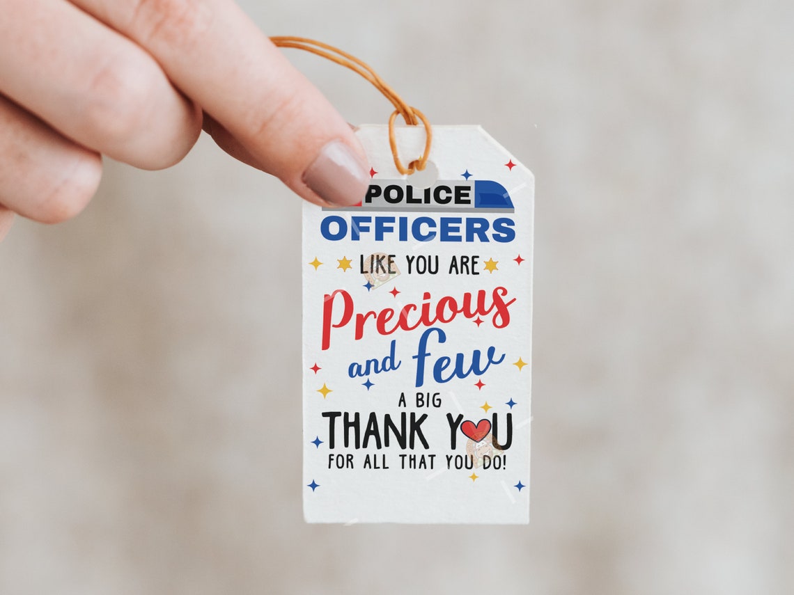 Police Week Tags Printable, National Police Officers Week Gift Tag ...