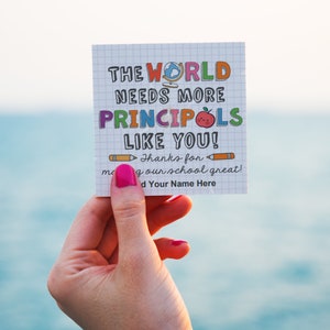 Principal Appreciation Tag, School Principal Gift Tag Printable ...