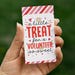 Valentine Volunteer Gift Tag Printable, Thank You Volunteer Valentine ...