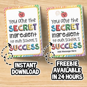 School Lunch Hero Day Card Printable, Teacher Appreciation Week Card ...