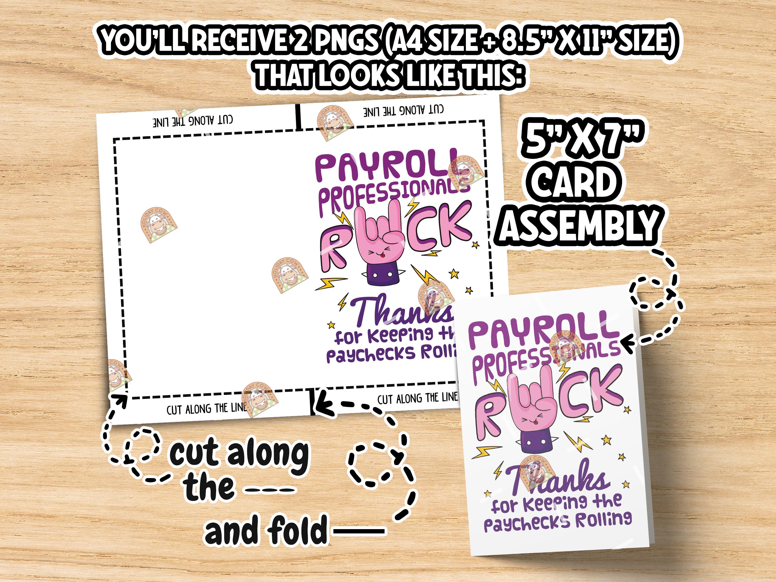 Payroll Appreciation Gift, Humor Payroll Card Printable, National ...