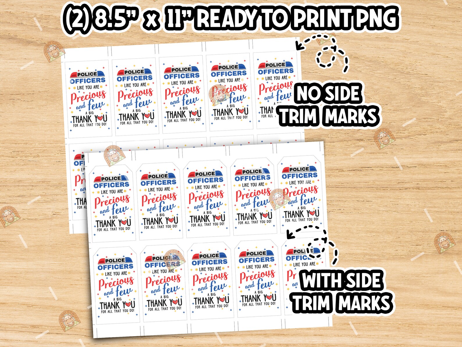 Police Week Tags Printable, National Police Officers Week Gift Tag ...