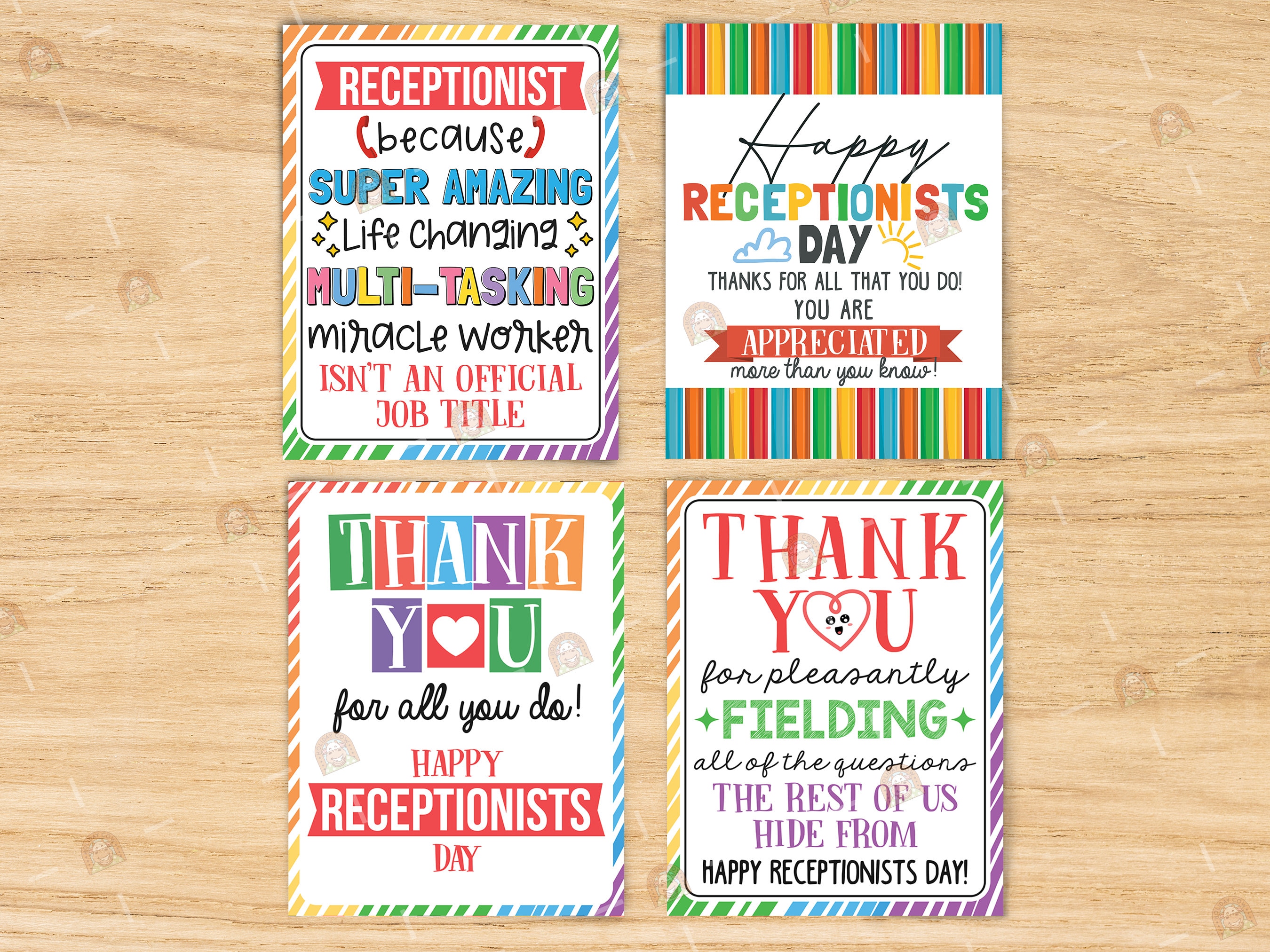 Receptionists Sign Bundle, Printable Happy Receptionists Day Poster ...