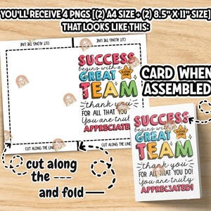 Team Appreciation Gift Printable, Team Members Thank You Sign, Team Employee Day Sign Employee ...
