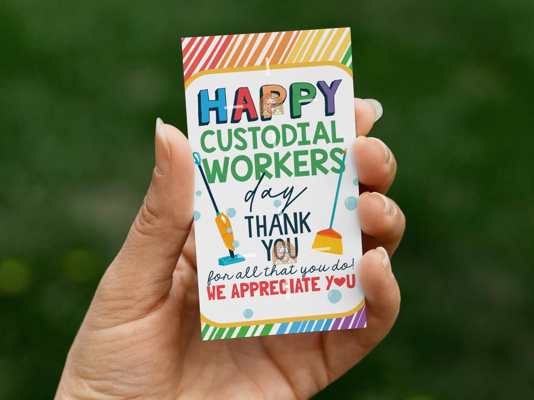 Custodial Workers Day Tags Printable, Custodial Worker Appreciation ...