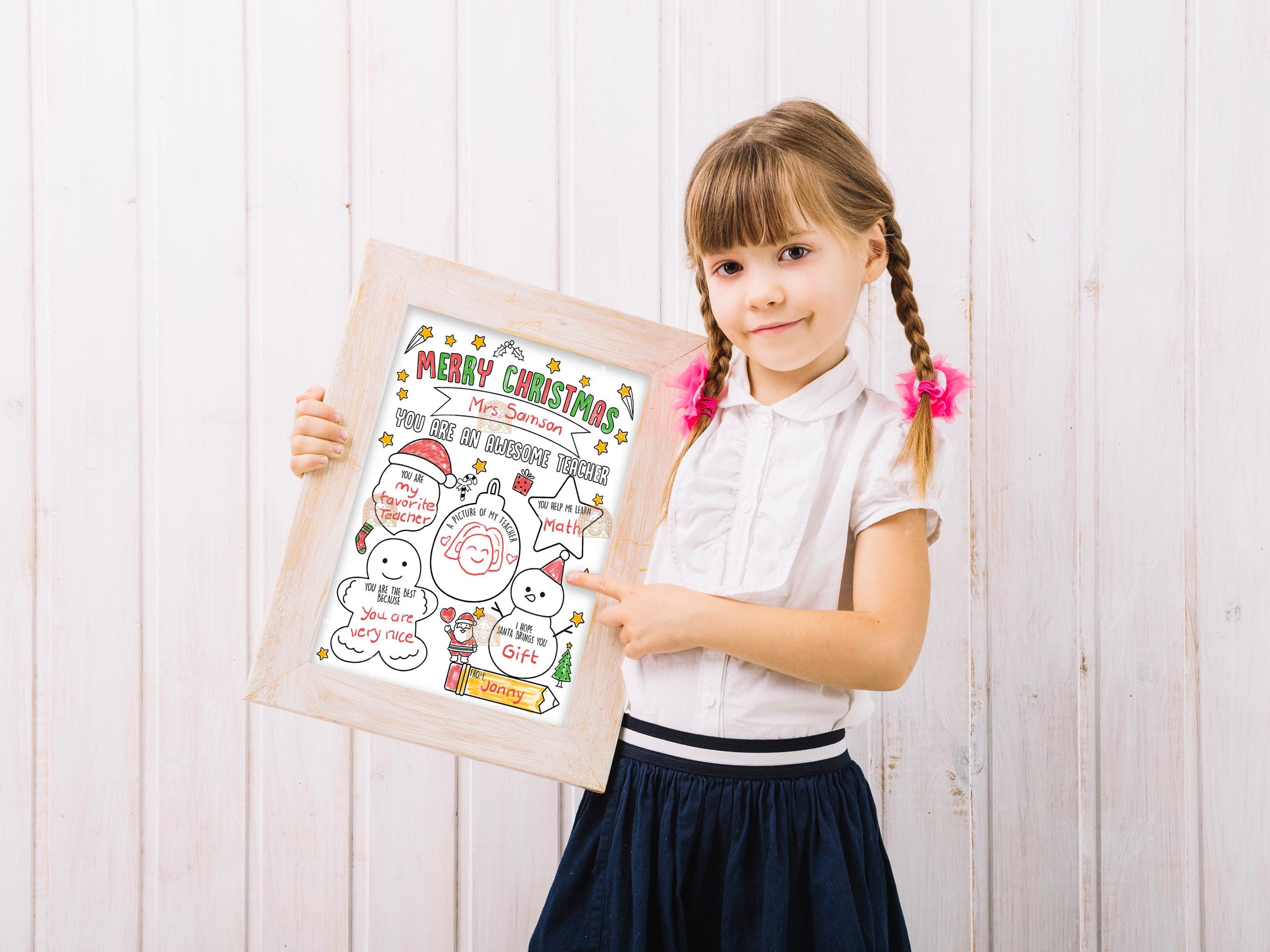 Teacher Christmas Gift Printable, Teacher Holiday Gift Card From Kids ...