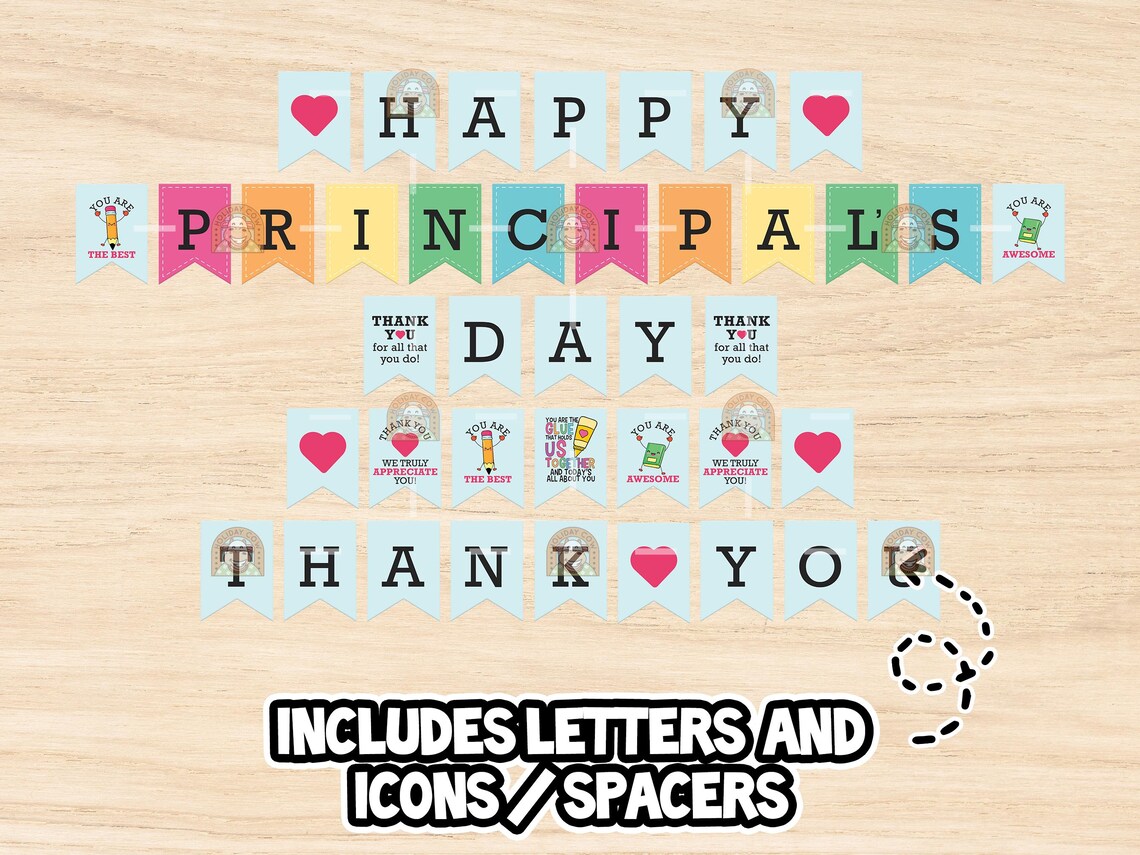 Principal's Day Banner Printable, Principal Appreciation, School ...