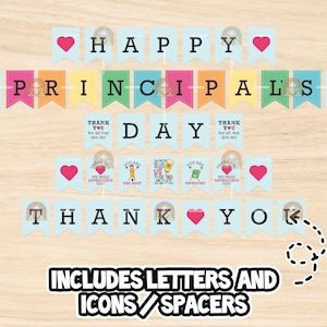 Principal's Day Banner Printable, Principal Appreciation, School ...
