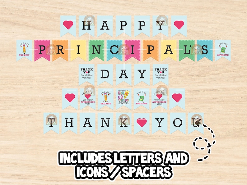 Principal's Day Banner Printable, Principal Appreciation, School ...