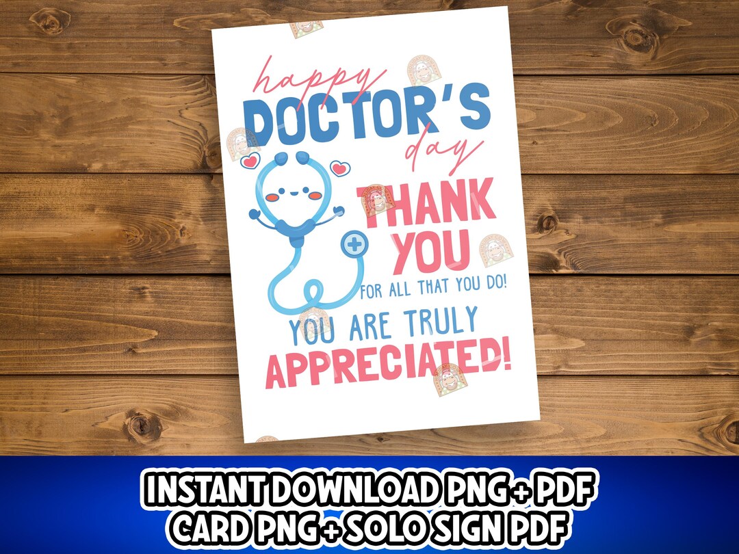 Doctor's Day Gift, Doctors Day Card Printable, Doctor's Day Sign ...