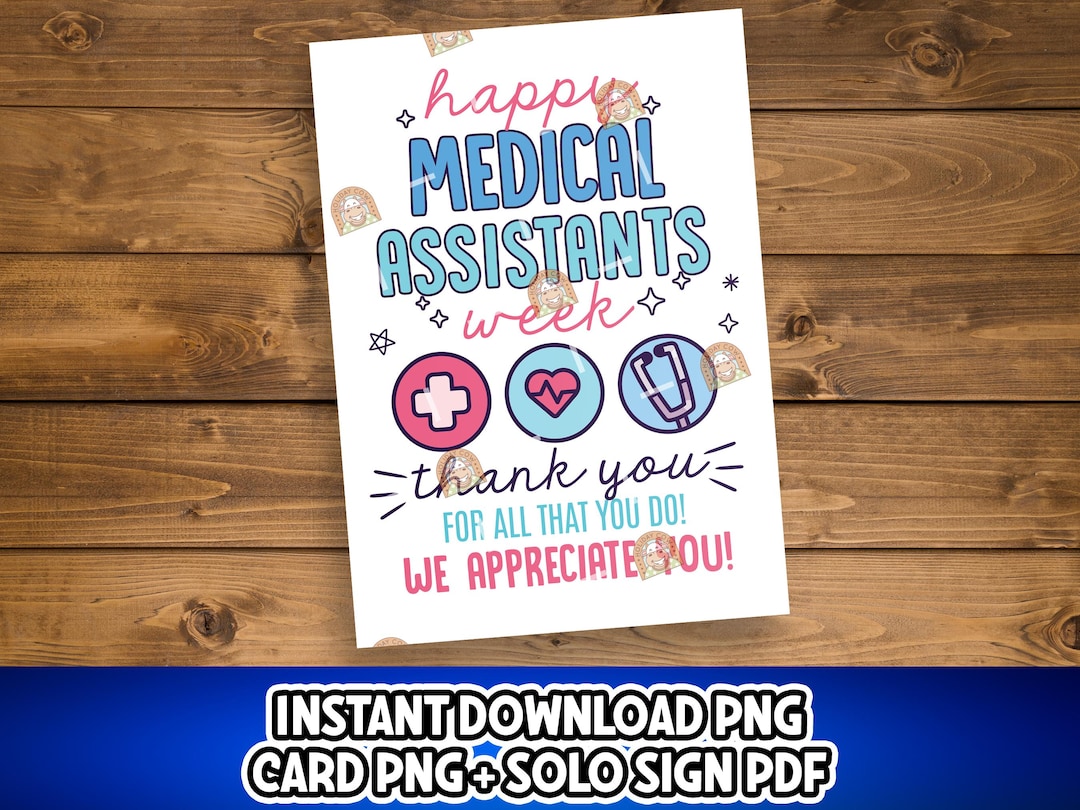 Medical Assistant Week Sign Printable, Medical Assistant Gift, Happy MA ...