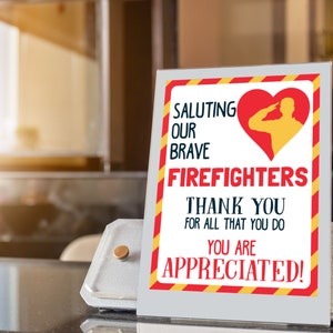 Firefighters Signs Set of 10, Printable Firefighters Poster ...