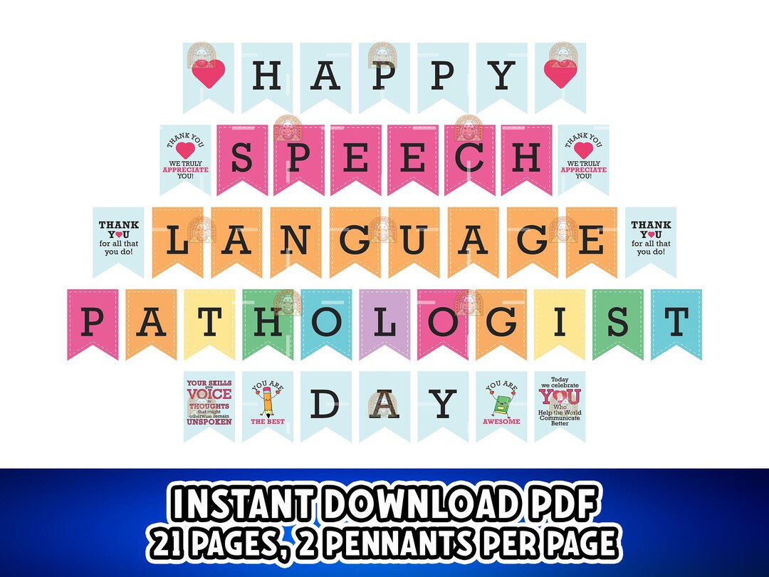 SLP Day Banner Printable, SLP Day Decor, Thank You SLP Appreciation Day ...